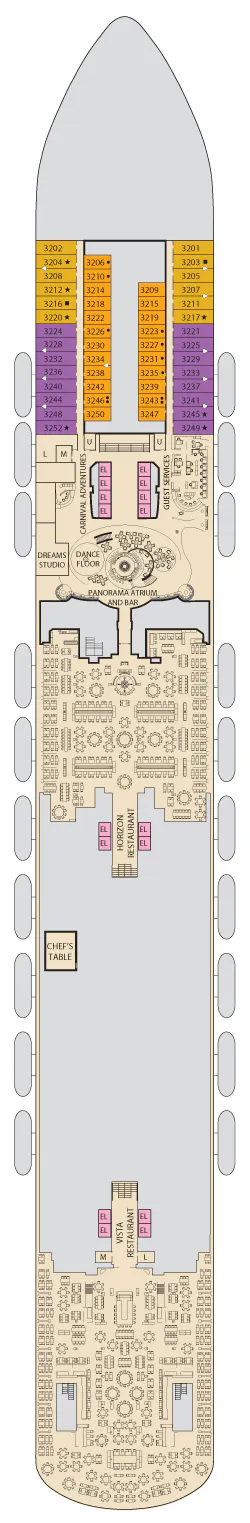 Carnival Panorama Deck Plans - Layout & Maps of the Carnival Panorama