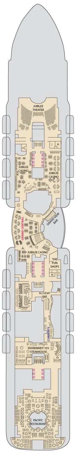 Carnival Jubilee Deck Plans - Layout & Maps of the Carnival Jubilee
