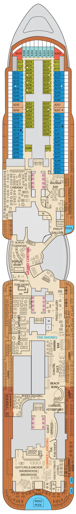 Carnival Jubilee Deck Plans - Layout & Maps of the Carnival Jubilee