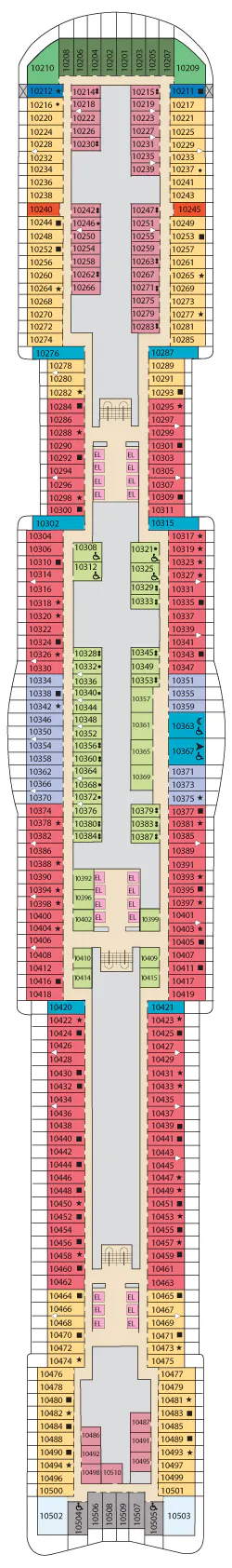 Carnival Jubilee Deck Plans - Layout & Maps of the Carnival Jubilee