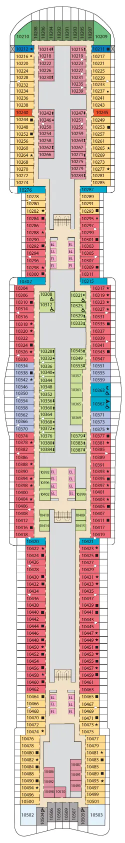 Carnival Jubilee deck plans - Cruiseline.com
