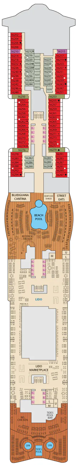 Carnival Jubilee Deck Plans - Layout & Maps of the Carnival Jubilee