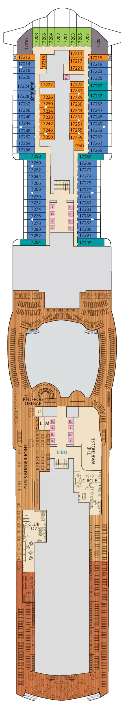 Carnival Jubilee Deck Plans - Layout & Maps of the Carnival Jubilee