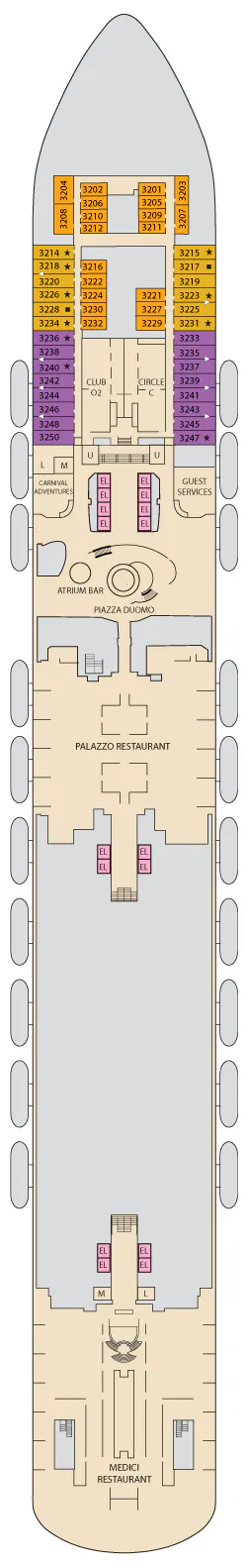 Carnival Firenze deck plans - Cruiseline.com