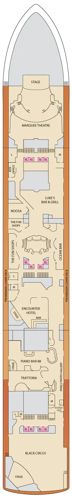 Carnival Encounter Deck Plans - Layout & Maps of the Carnival Encounter