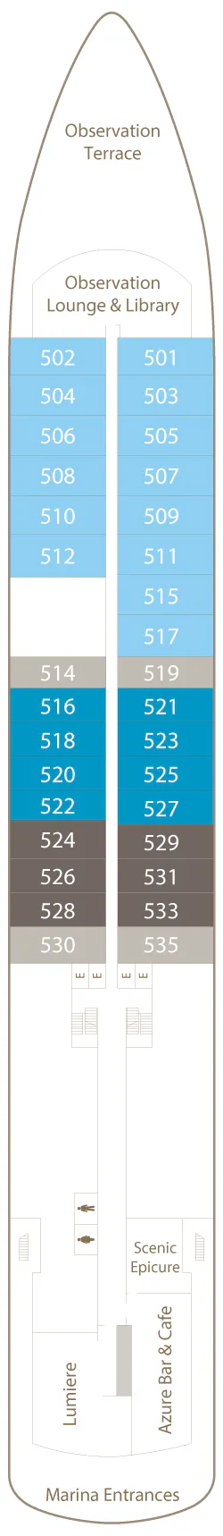 Scenic Eclipse II Deck Plans - Layout & Maps of the Scenic Eclipse II