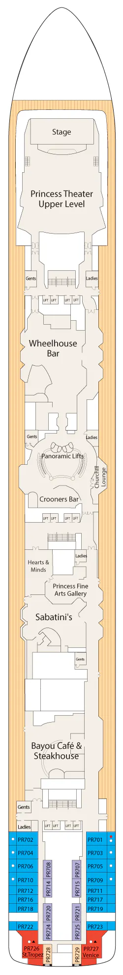 Island Princess deck plans - Cruiseline.com