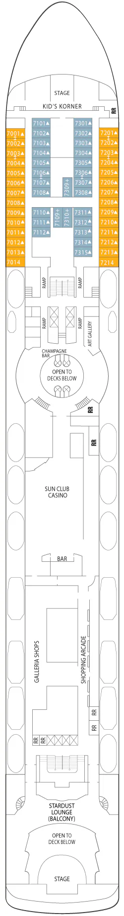 Norwegian Sun deck plans - Cruiseline.com