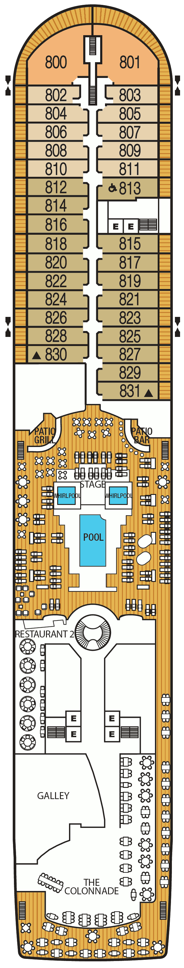 Seabourn Sojourn deck plans - Cruiseline.com