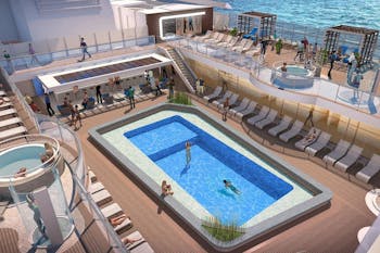 Pools onboard the Discovery Princess - Cruiseline.com