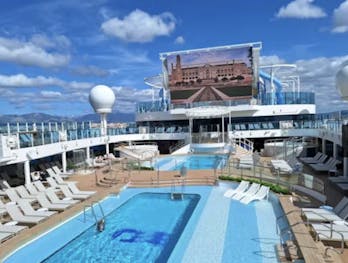 Pools onboard the Sun Princess - Cruiseline.com